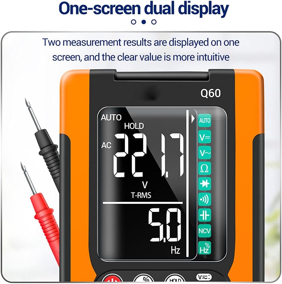 AUTUUCKEE Multimeter Digital Continuity Large Screen Auto Range Diodes ...