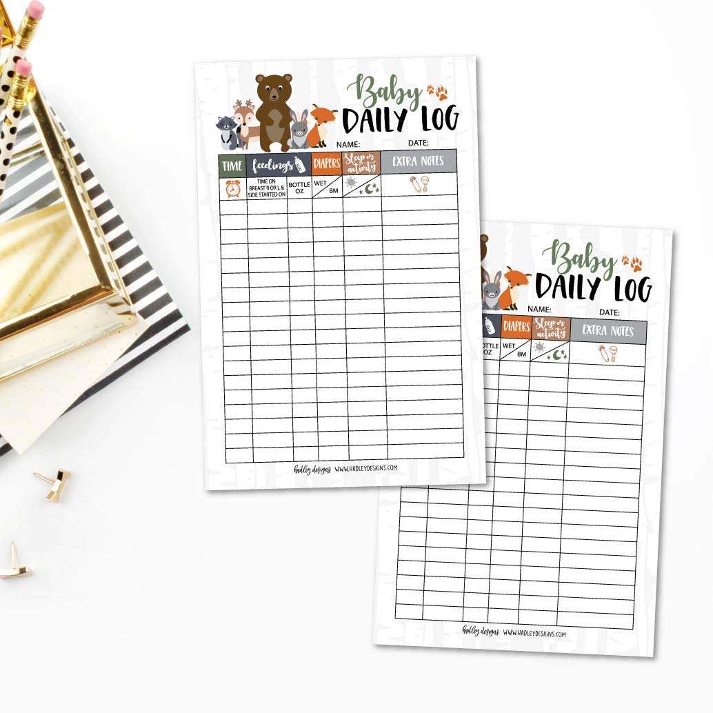 Buy Newborn Baby Log Tracker Journal Book, Infant Daily Schedule ...