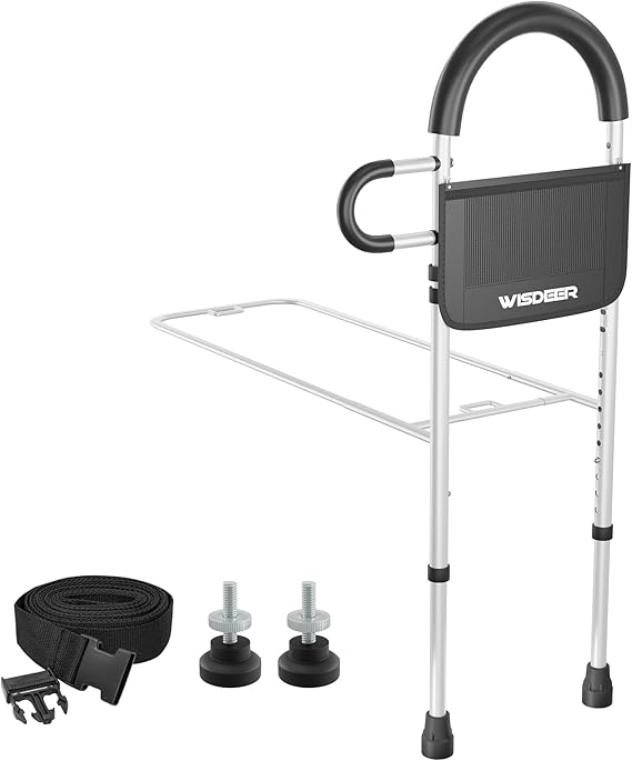 Amazon.com: Bed Rails for Elderly Adults Safety with Storage Pocket ...