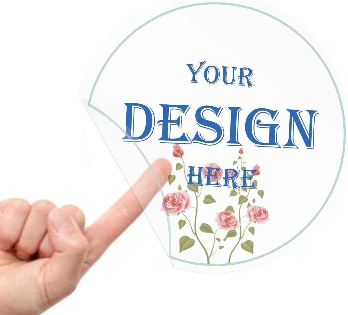 Amazon.com: Jamipasp 150 Transparent Clear Sticker Custom logo labels ...