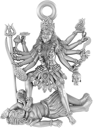 Sterling Silver (92.5% purity) Goddess Kali Maa Pendant for Men & Women ...