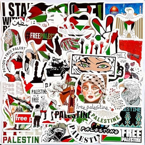 Amazon.com: Free Palestine Stickers Pack, 50PCS, Vinyl Waterproof ...