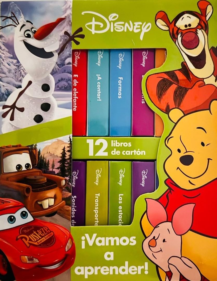 Disney: ¡Vamos a Aprender! - Mi Primera Biblioteca - 12 Libros de ...