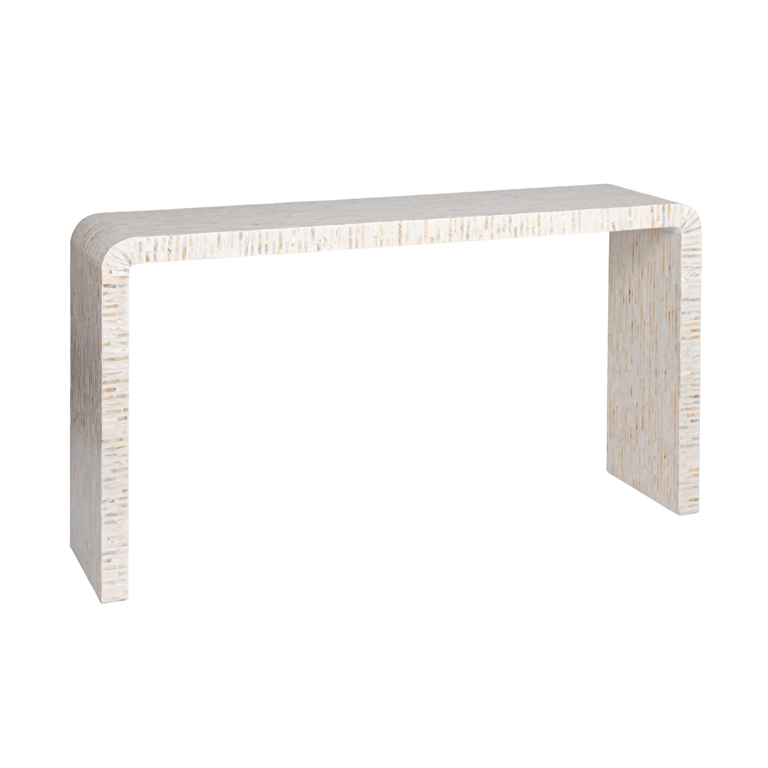 Amazon.com: Creative Co-Op MDF and Mother of Pearl Waterfall Console ...