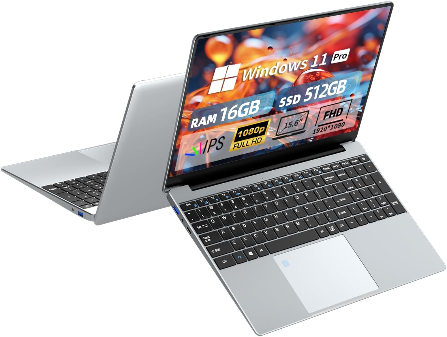 Laptop PC Computer 16 GB RAM LPDDR4 512 GB SSD 15,6 pollici UHD Celeron ...