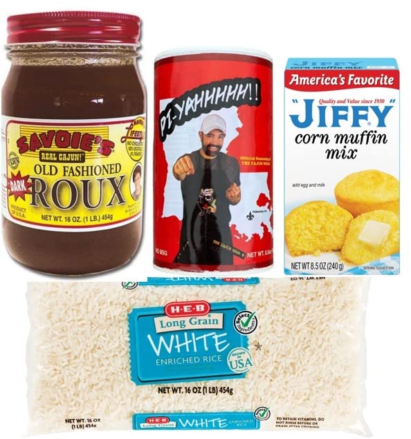 Amazon.com: Cajun Gumbo Bundle with Savoie’s Dark Roux 16 Ounce Glass ...