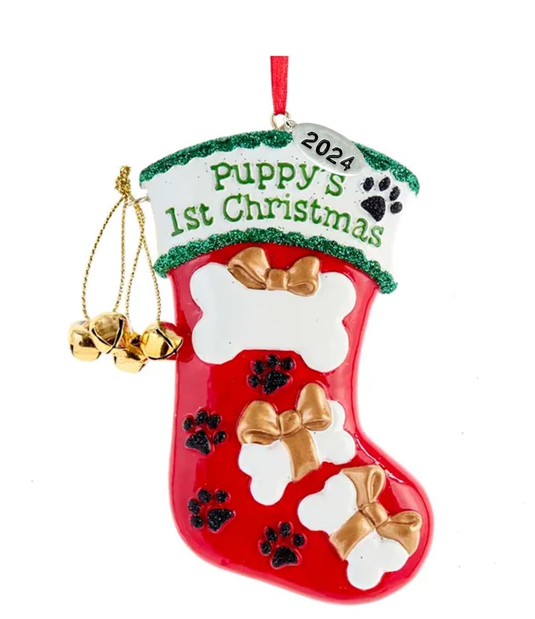 Amazon.com: Puppy's First, Dogs First Christmas Ornament 2024 Picture ...