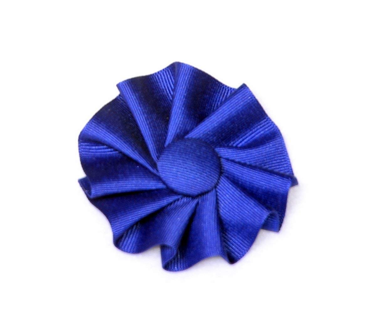 Amazon.com: Royal Blue Ribbon Cockade Badge Hat Trim with Brooch Pin ...