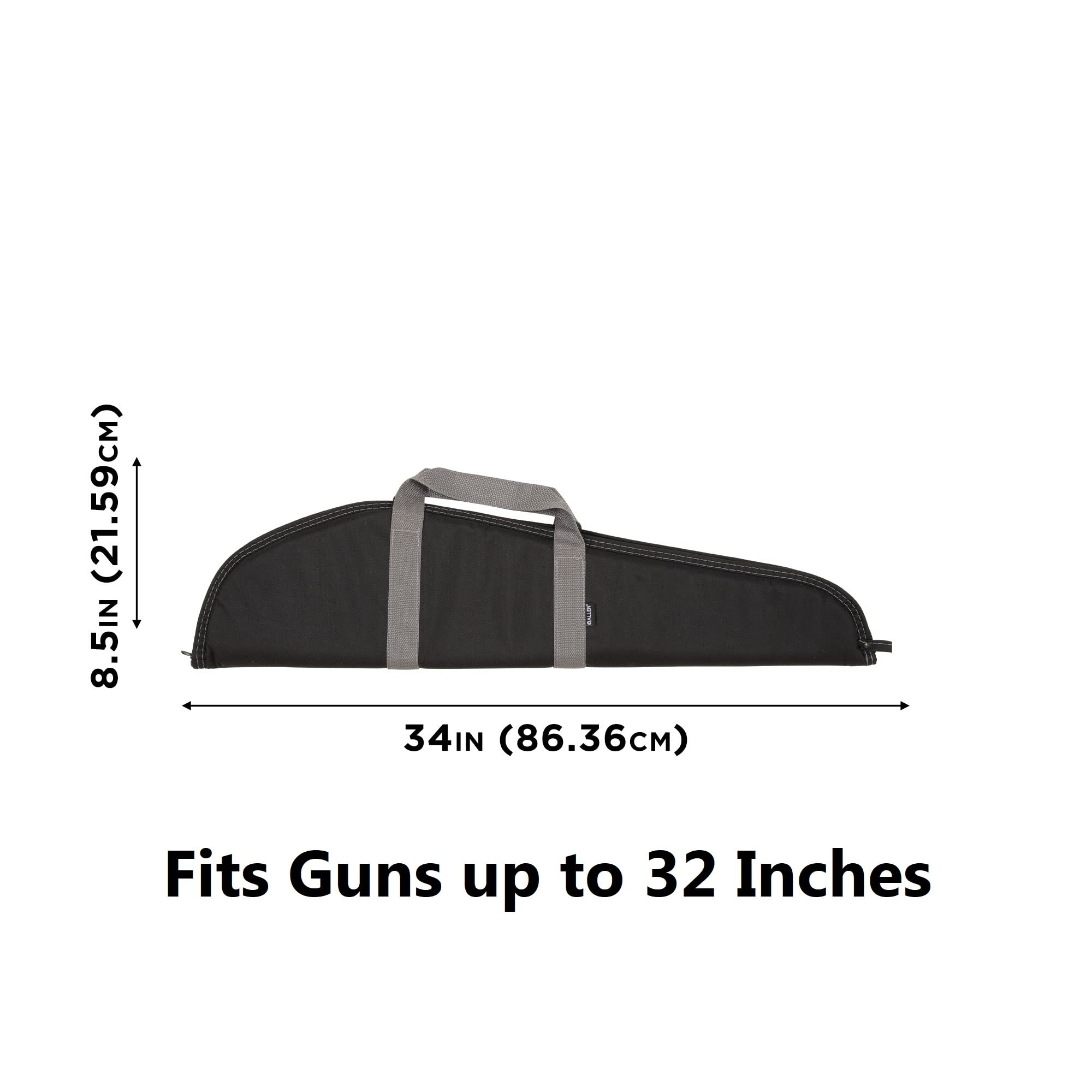 Allen Company Durango Rifle Case, Fits Guns up to 32 inches - Black/Gray