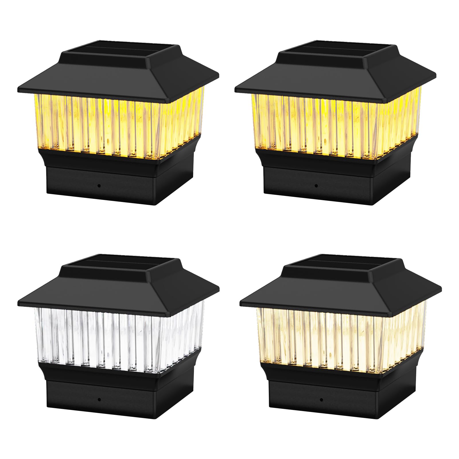 ONLSITY 50 Lumen Solar Post Lights fit True 3.5"x3.5" & 4"x4" Post ...