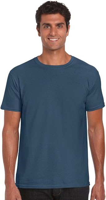 Gildan softstyletm Adulto Hilado y Playera, Azul índigo, Mediano ...