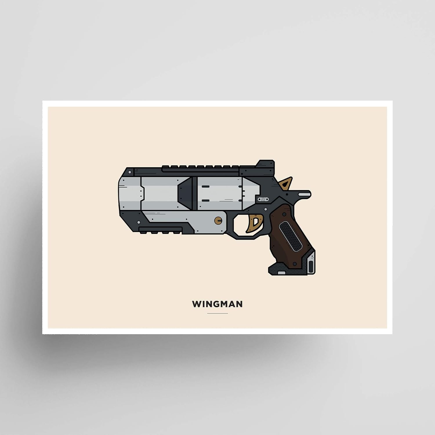 Amazon.com: Wingman Illustration Poster - Gaming Wall Art, Unframed by ...