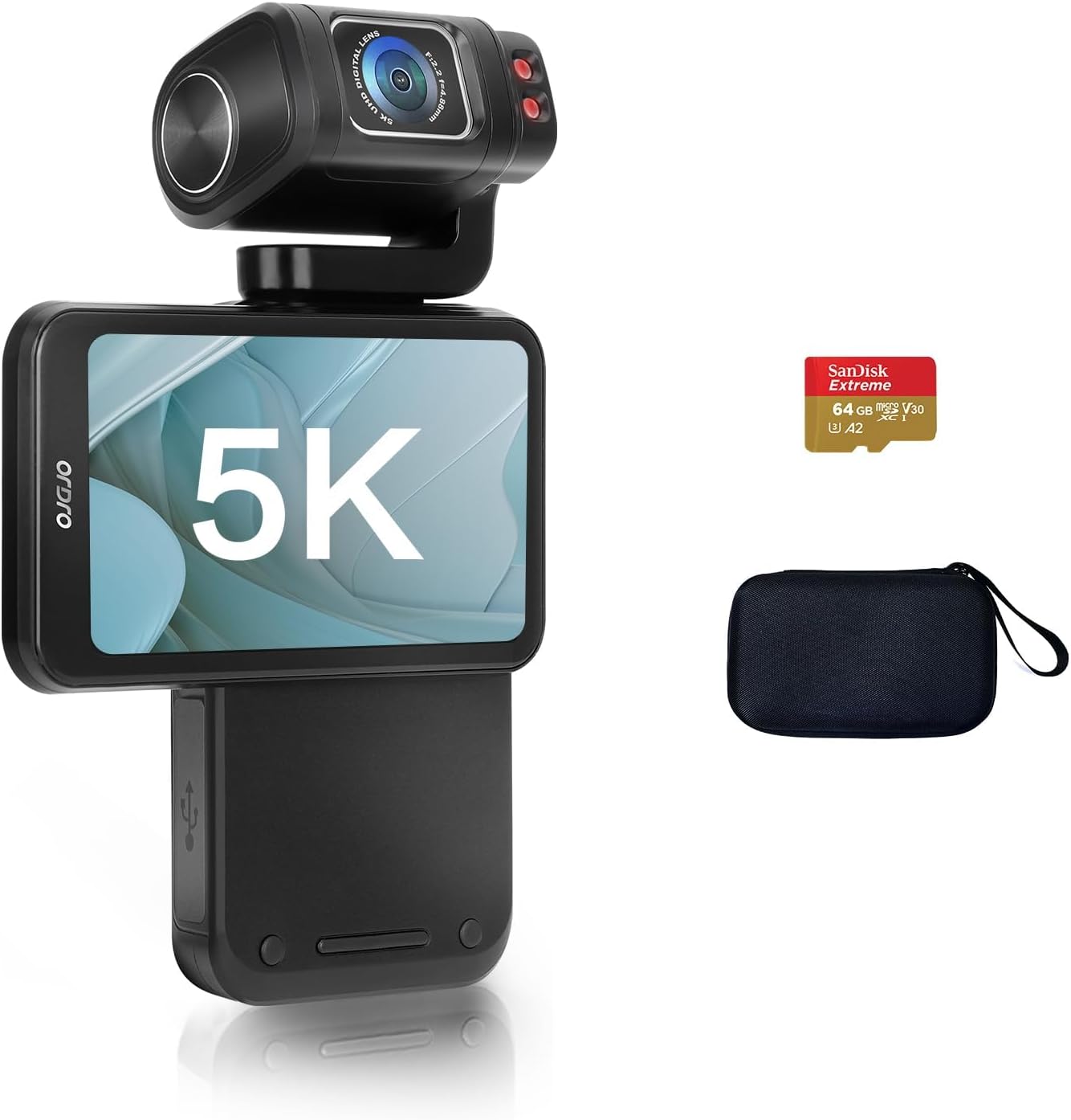 ORDRO M3 Portable Video Camera, 5K/30fps Vlogging Camera Camcorder with ...