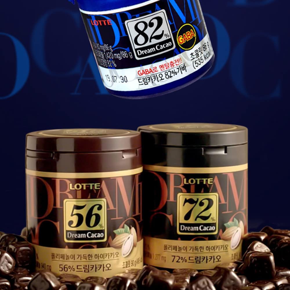Amazon.com: 韩国进口乐天巧克力黑巧 Korea Lotte Dark Chocolate 86g/1box (56% Darkness) : Grocery & Gourmet Food