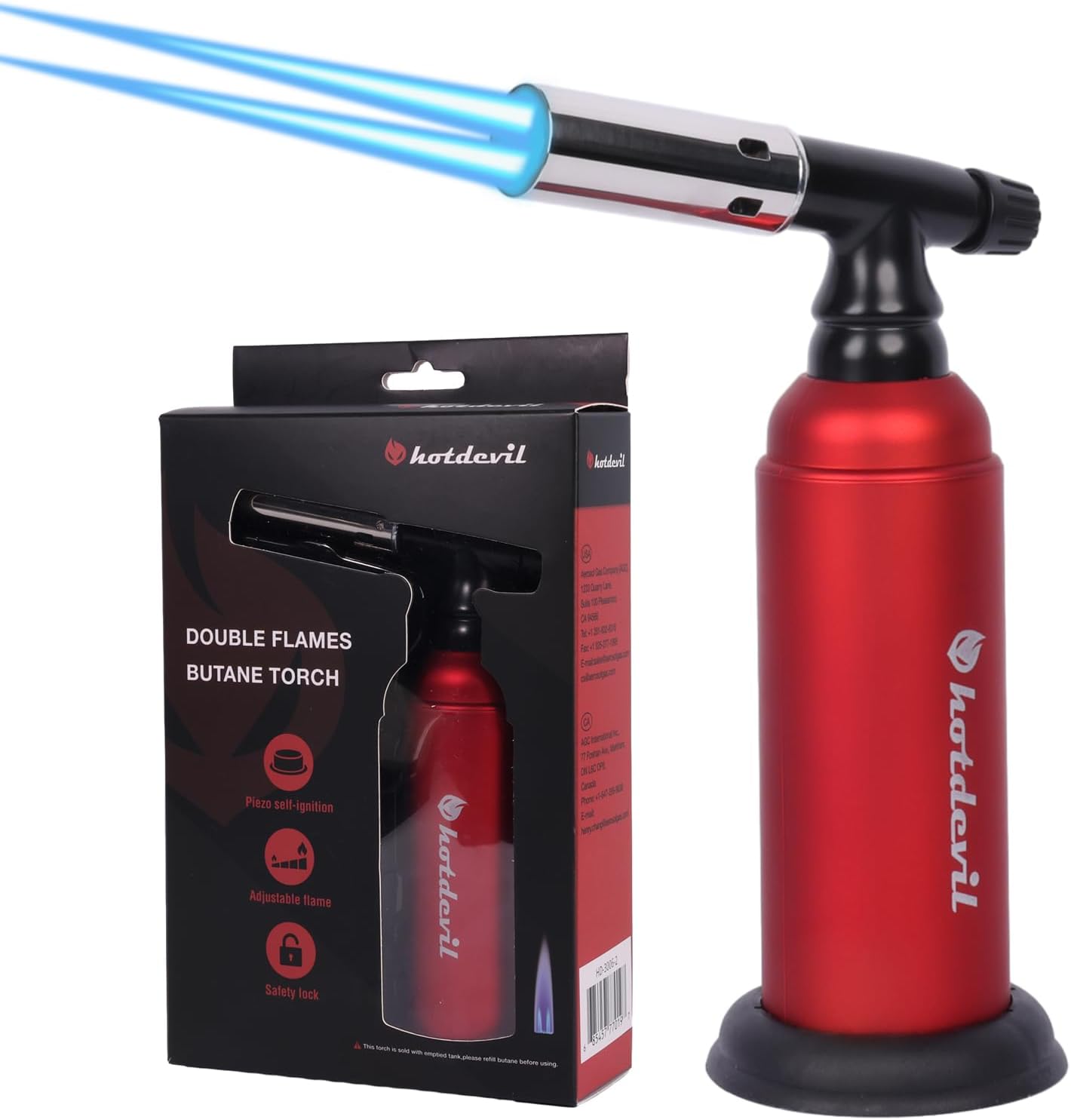 Amazon.com: Hotdevil 20g Refillable Big Butane Torch Industrial Torch ...