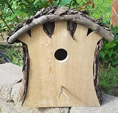 Amazon.com: Treehouse Birdhouse Tree Bark Hand Crafted Quality ...