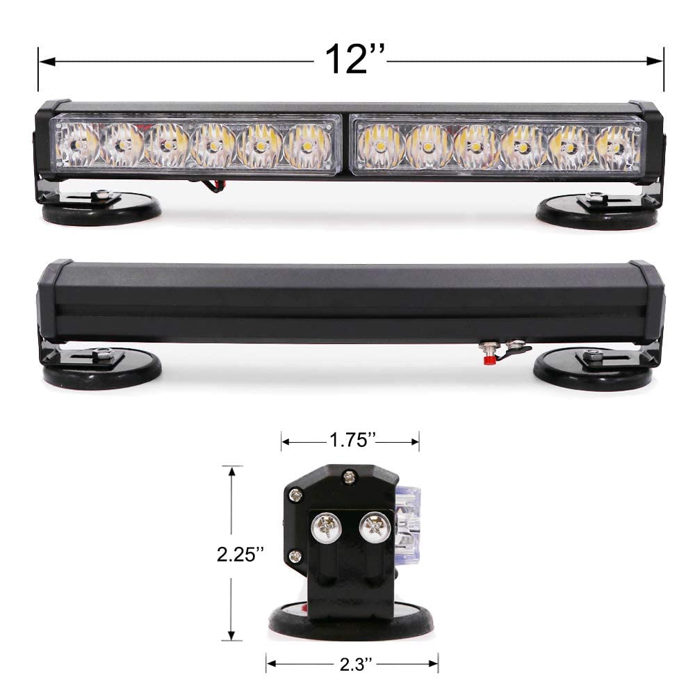 Snapklik.com : 12 LED Emergency Hazard Warning Strobe Flashing Light ...