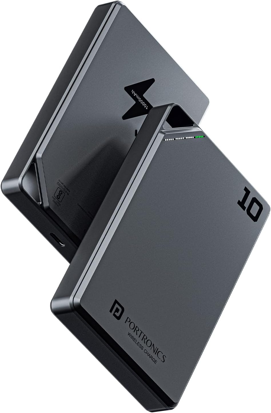 Portronics Boosty 10K 10000mAh 15W Wireless Magnetic Fast Charging Nano Powerbank, Metallic ...