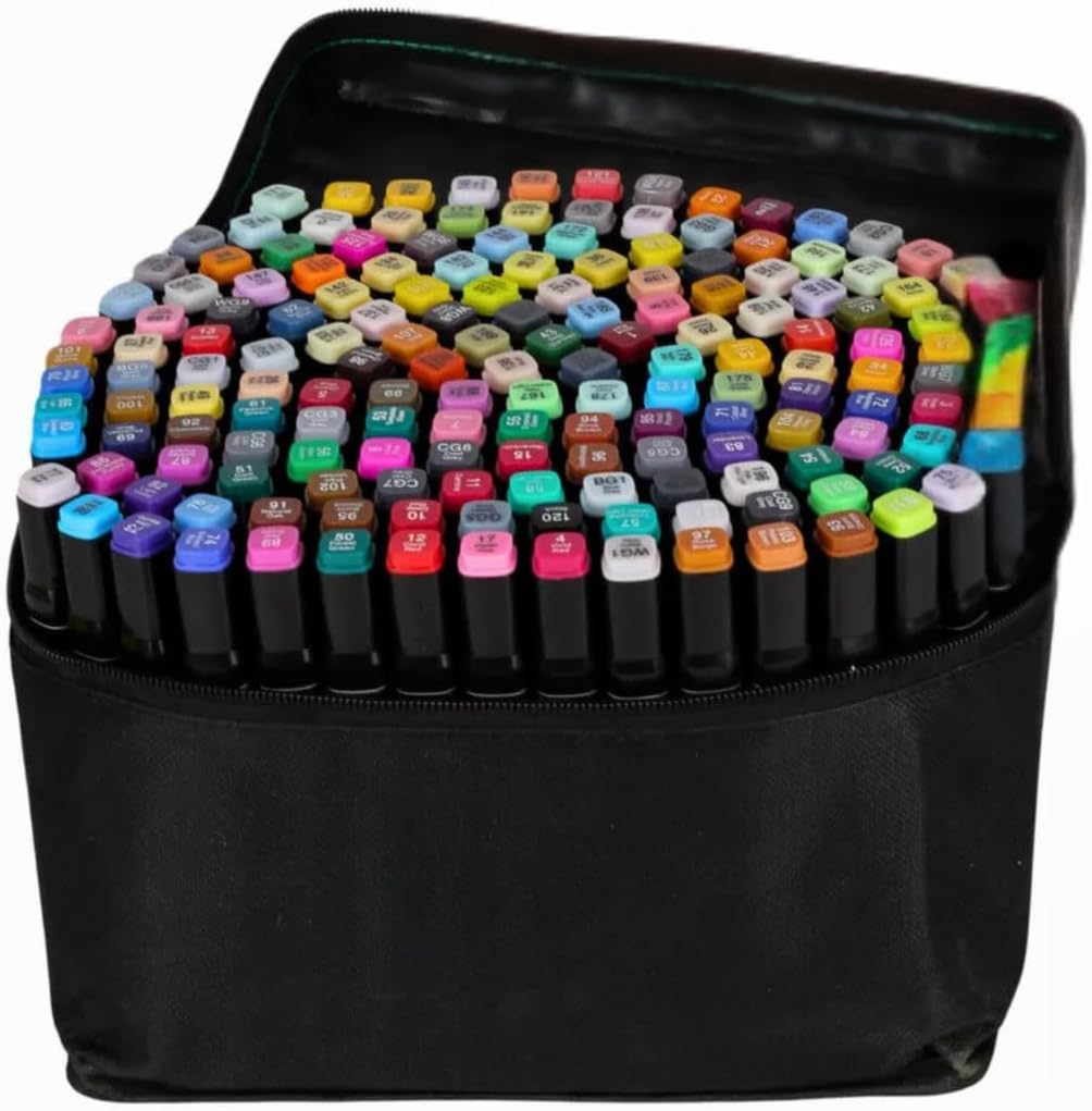 Kit 168 Canetinhas Coloridas Touch 168 Cores Com Ponta Dupla e Estojo ...