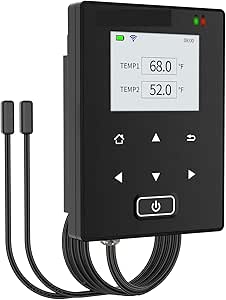 Amazon.co.jp: WiFi Temperature Data Logger Remote Wireless Temperature Recorder with 2 External ...