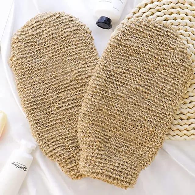 Buy ENLIWISH Natural Exfoliating Hemp Glove Mitt Mitten - Bath Shower ...