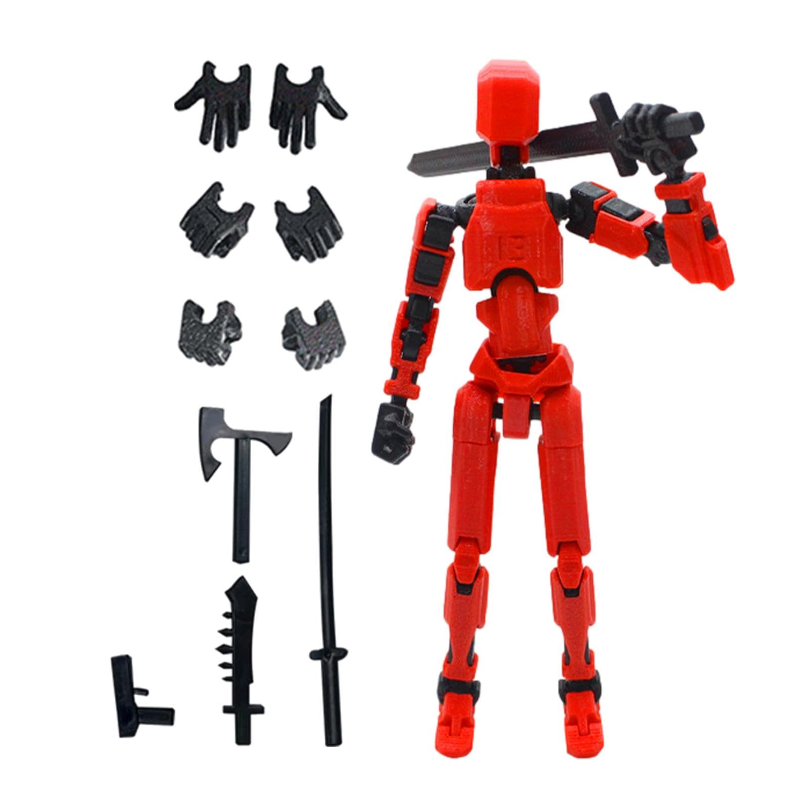Exuberia Lucky 13 Action Figures Multi Jointed Movable Robot 3d ...