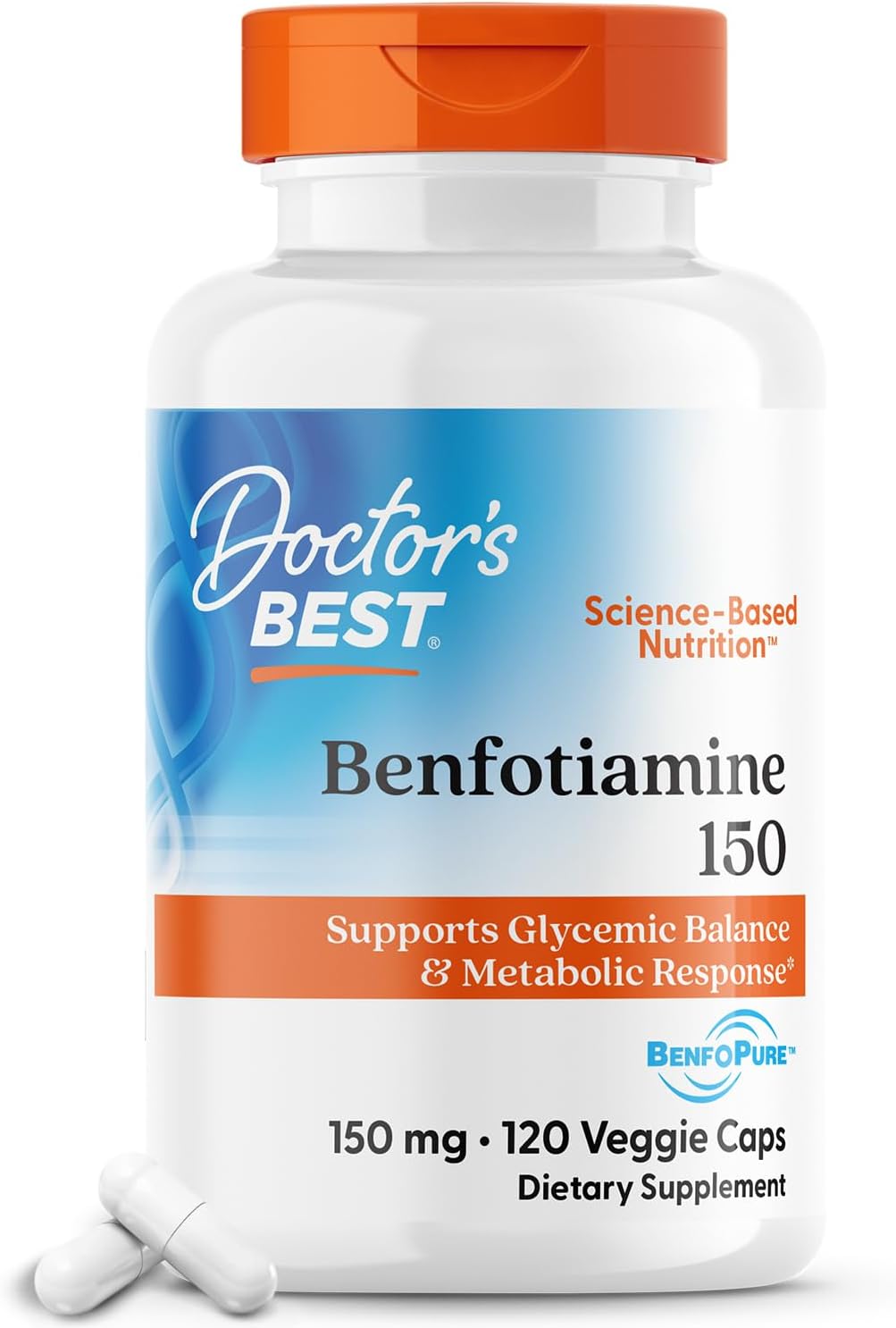 Amazon.com: Doctors BEST Benfotiamine 150, Supports Glycemic Balance & Metabolic Response, Non ...