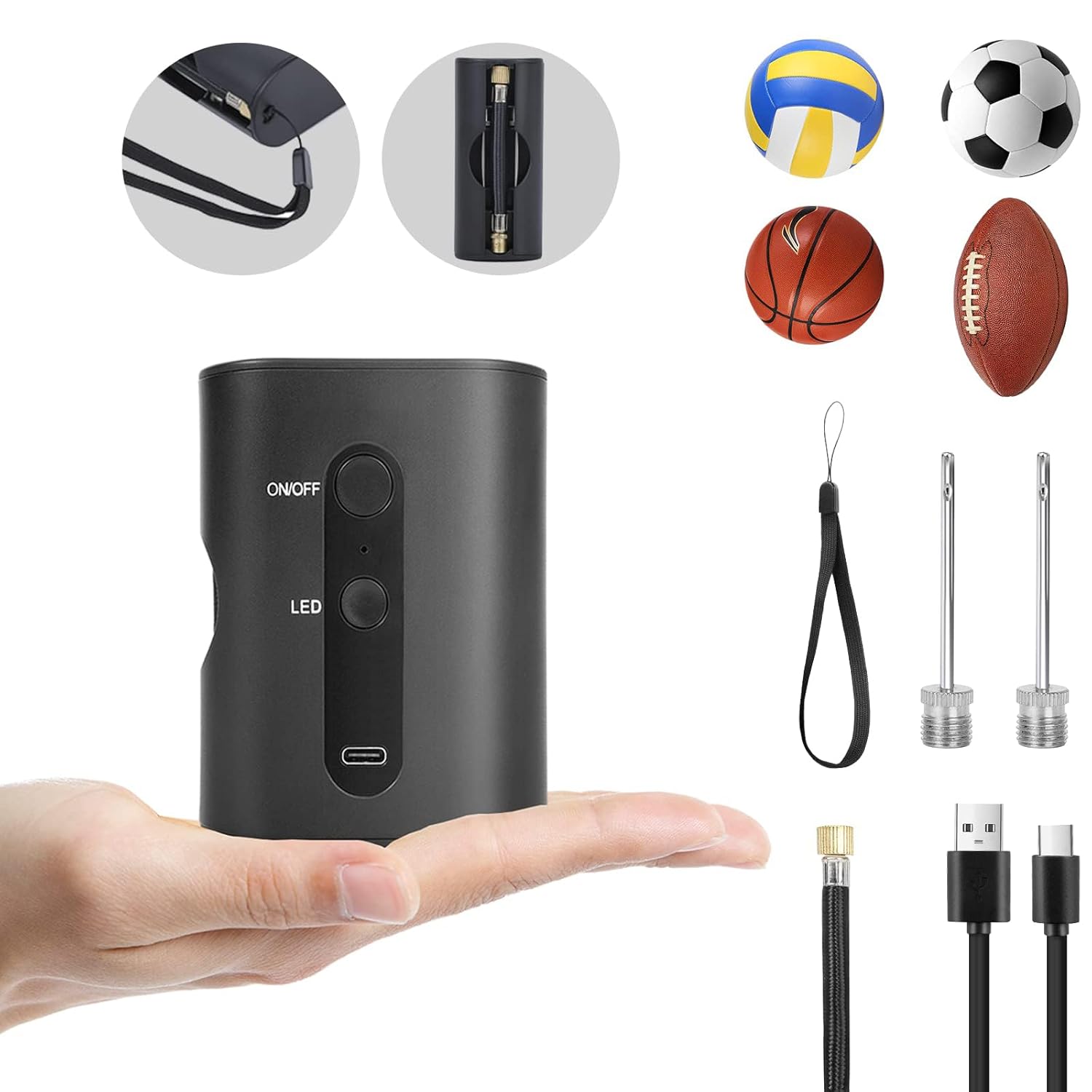 Buy Electric Ball Pump, Smart Air Pump, Portable Fast Ball Inflation ...