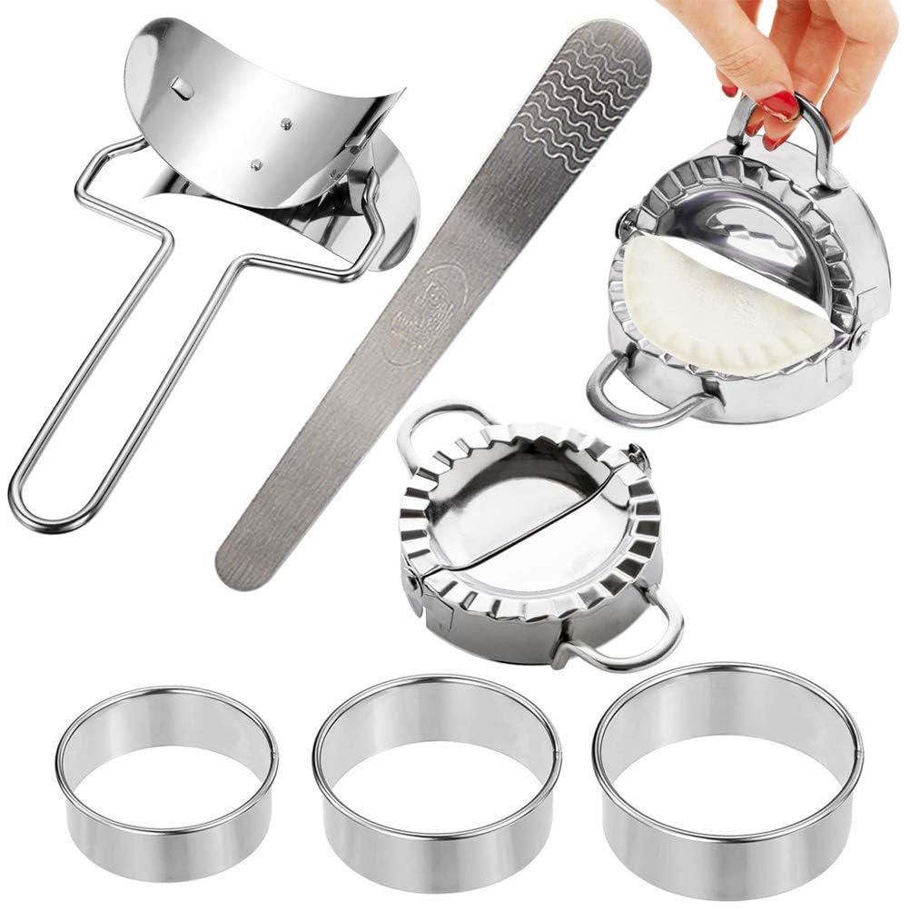 Voittozege 7 Pcs Dumpling Maker Dumpling Press Mold Tool, Stainless ...