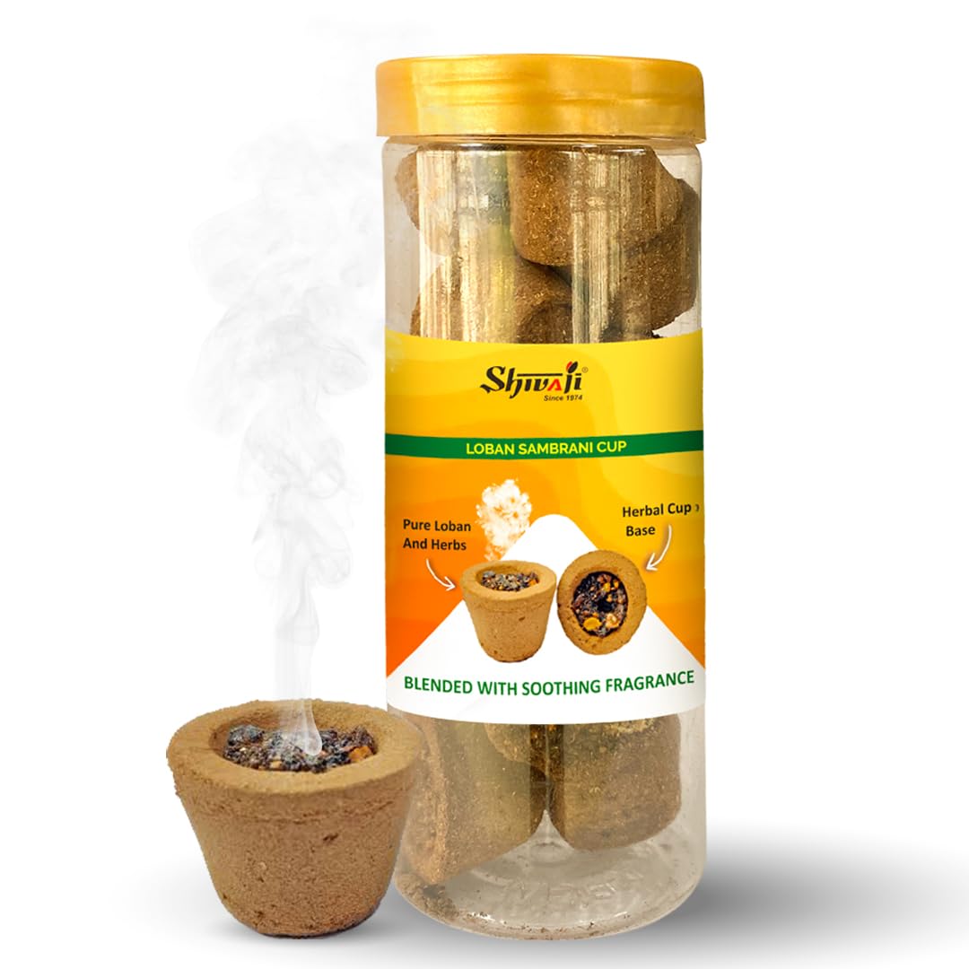 Shivaji Pure Loban Sambrani Dhoop Cups for Puja (10 pcs) | Mini Havan ...