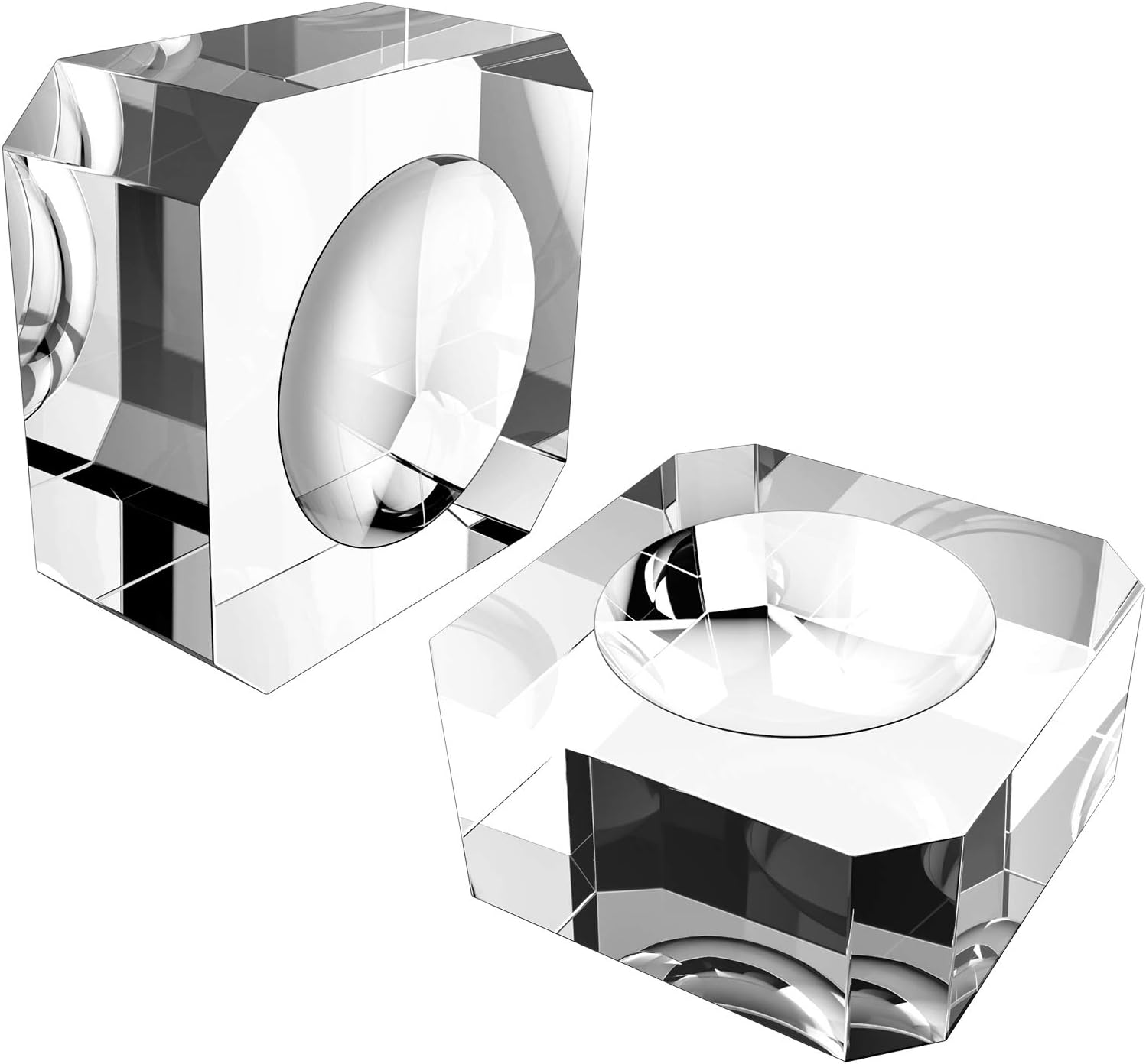 Amazon.com: SATINIOR 2 Pack Crystal Ball Stand Clear Sphere Stand ...