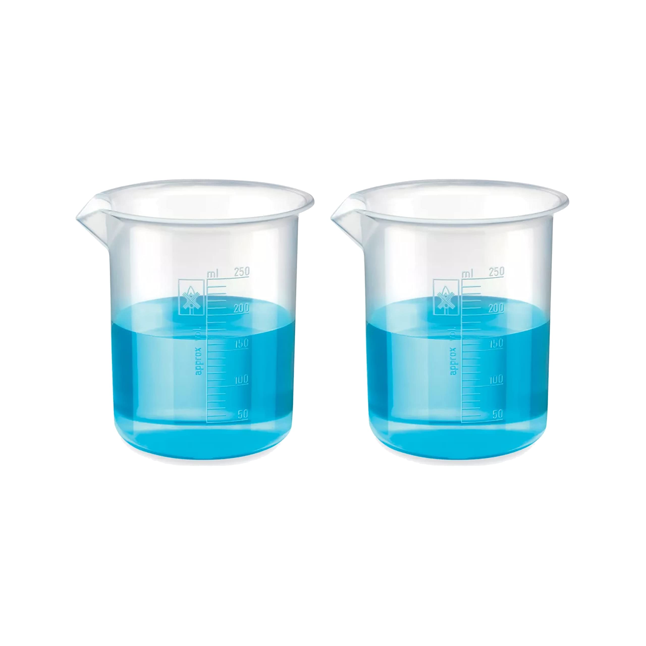 Bello Polypropylene Plastic Beaker 250 ml with Graduation Marks, Pack ...
