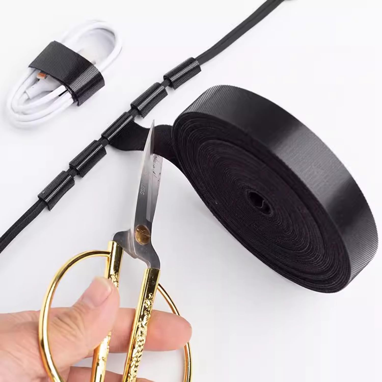 Snapklik.com : Double-Sided Hook And Loop Straps Tape Fastener Roll ...