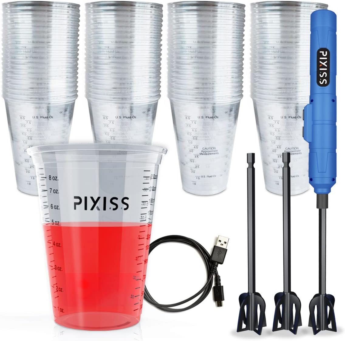 Amazon.com: Resin Mixer & 50 Epoxy Resin Mixing Cups - Craft Electric ...
