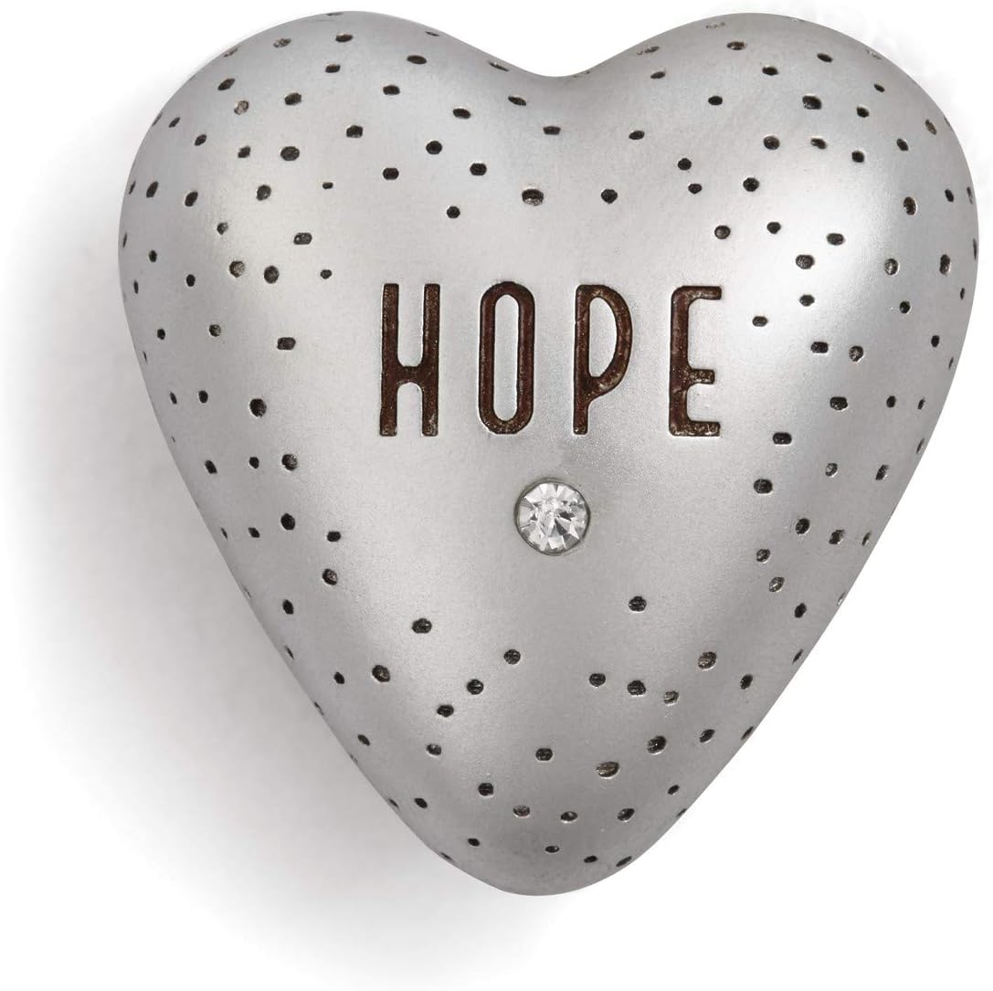Amazon.com: DEMDACO Hope Silver 1.5 x 1.5 Resin Stone Art Hearts Pocket ...