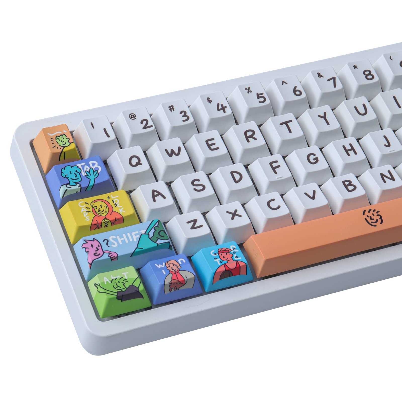 Sunzit PBT Keycaps 134 Keys Cherry Profile Dye Sublimation Hand Drawn ...