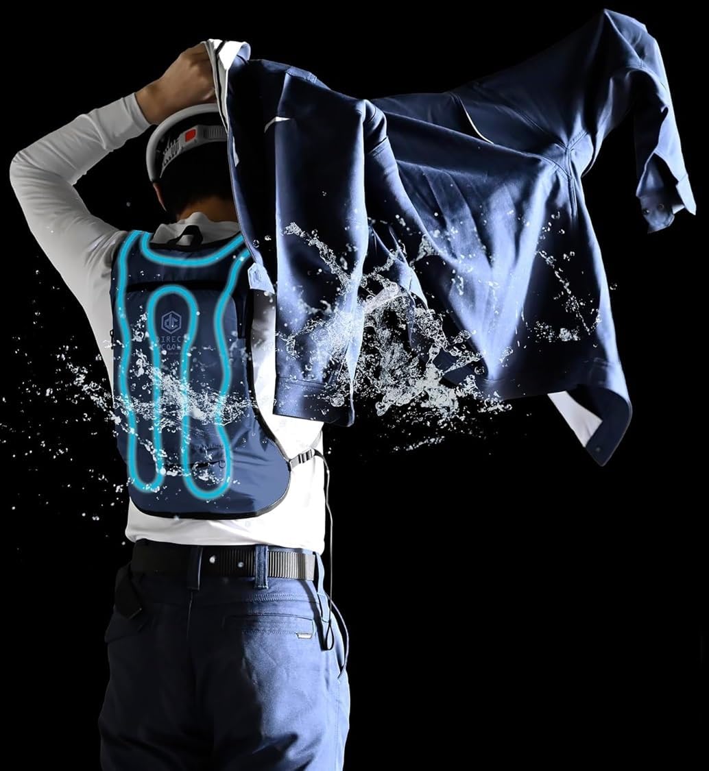 Amazon.co.jp: 【2024年モデル】水冷服 ベスト 冷水服 本体のみ バッテリー別売 山 善 DIRECTCOOL ベーシック ...
