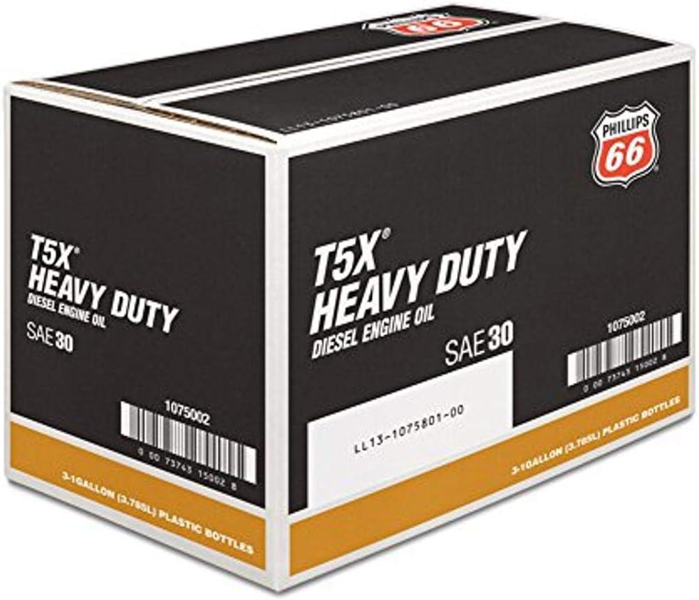Amazon.com: Phillips 66 1075002-3 PK Diesel Engine Oil (T5X Heavy Duty Monograde - 1 Gallon ...