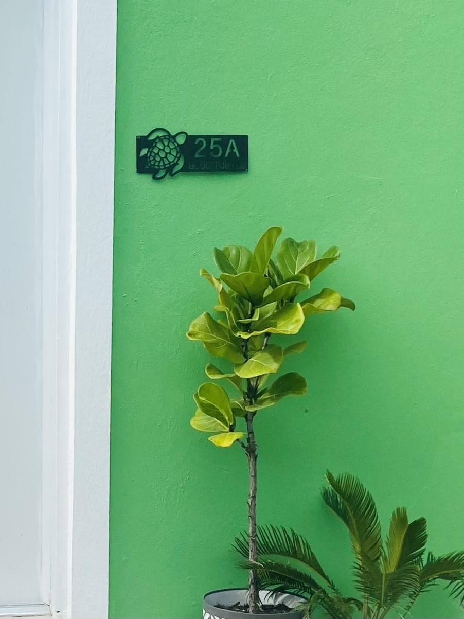 Amazon.com: Personalized Turtle Address Sign Coastal Seaside Nautical ...