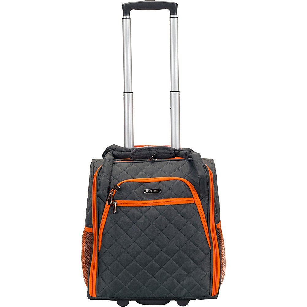 Rockland Melrose Upright Wheeled Underseater Carry-On Luggage, Charcoal, 16-Inch