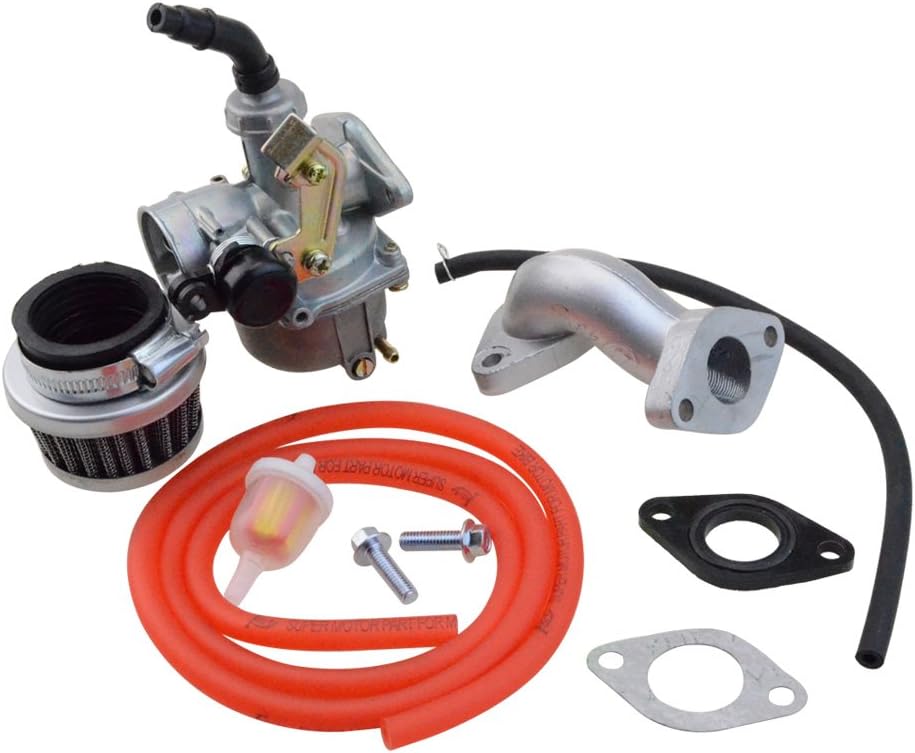 GOOFIT rot PZ19 19mm Hand Kabel Vergaser mit Vergaser-Umbausatz Luftfilter Ersatz für SUNL Linie ...