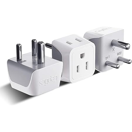 Amazon.com: Premium US to India Power Adapter Plug (Type D, 3 Pack ...