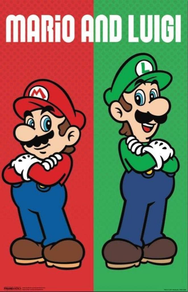 Amazon.com: Pyramid America Laminated Mario & Luigi Mario Brothers ...