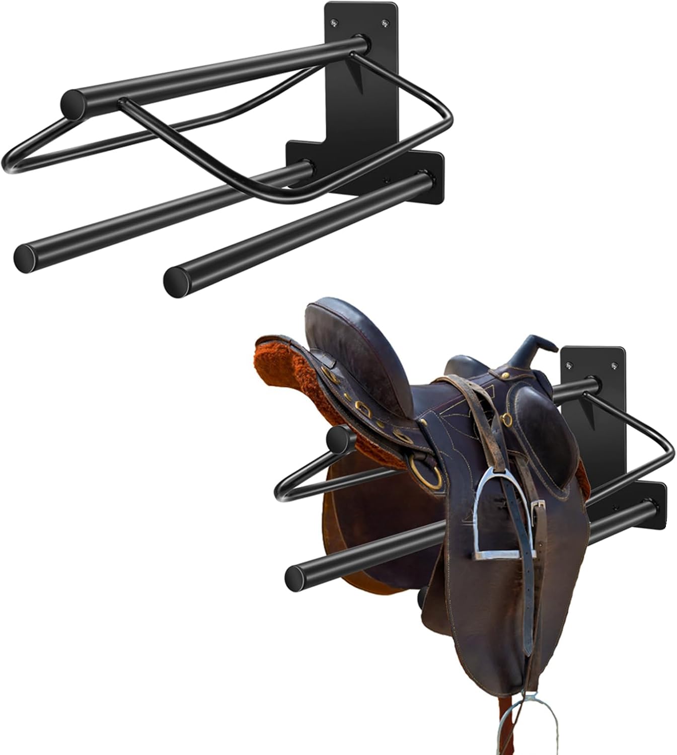 Amazon.com: HDYEGY 2Pcs Saddle Rack with Double Pad Bar,Heavy Duty Wall ...