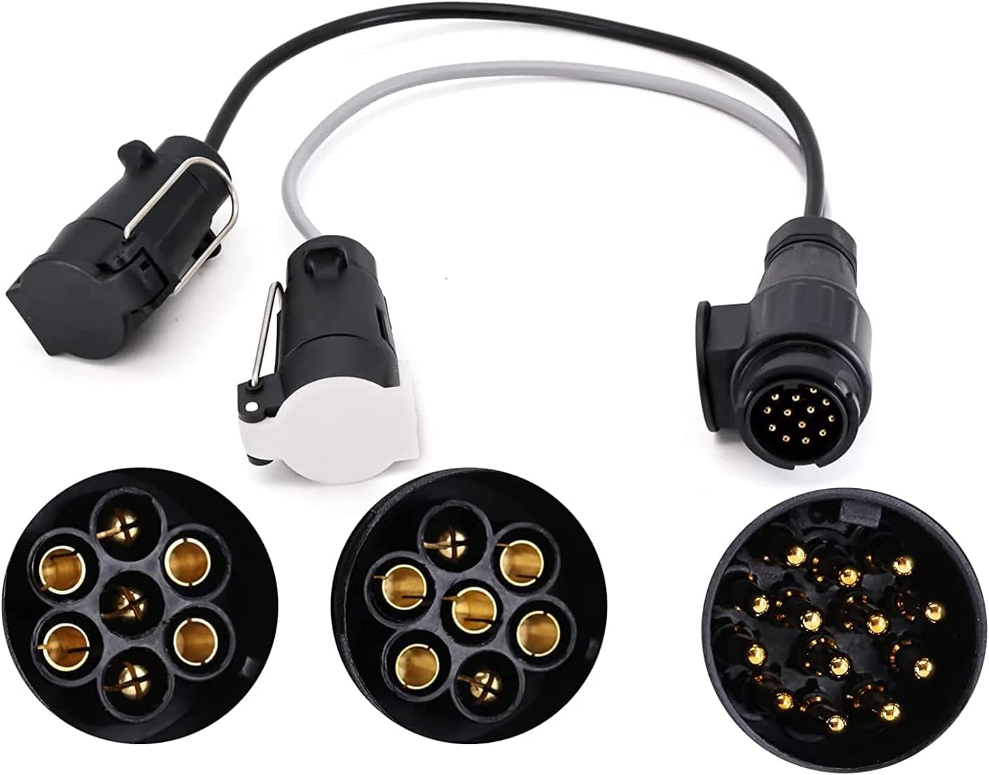 EVERGD Towbar Towing Electric Conversion Adapter Lead 13 Pin -7pin N ...