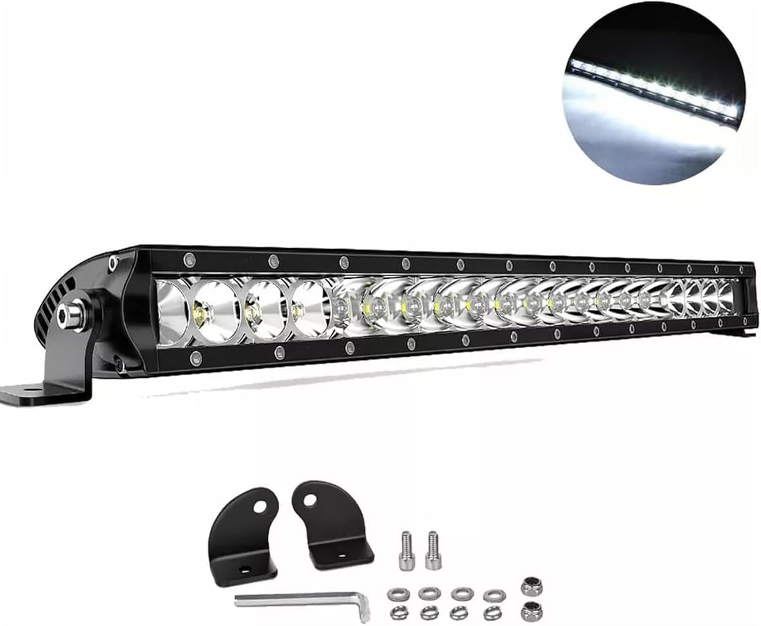 HSZSXJK Barra de Luces para Autos,20 Pulgadas, 90W iluminación LED ...