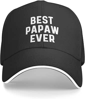 Amazon.com: Bests Papaw Ever Hat for Men Baseball Hats Adjustable Caps ...