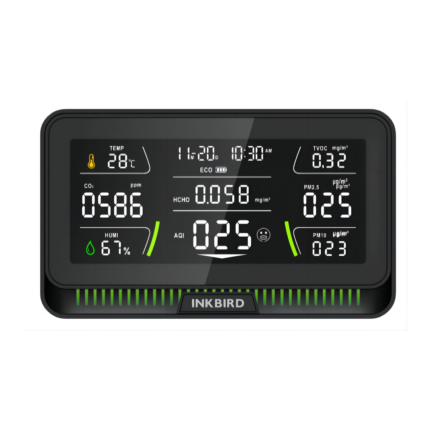 Inkbird Air Quality Monitor Indoor Multifunctional Air Quality Detector ...