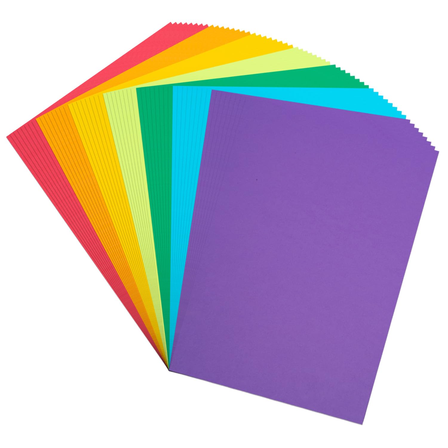 Amazon.com : Colored Cardstock 8.5 in x 11 in,56 Sheet Classic Rainbow ...