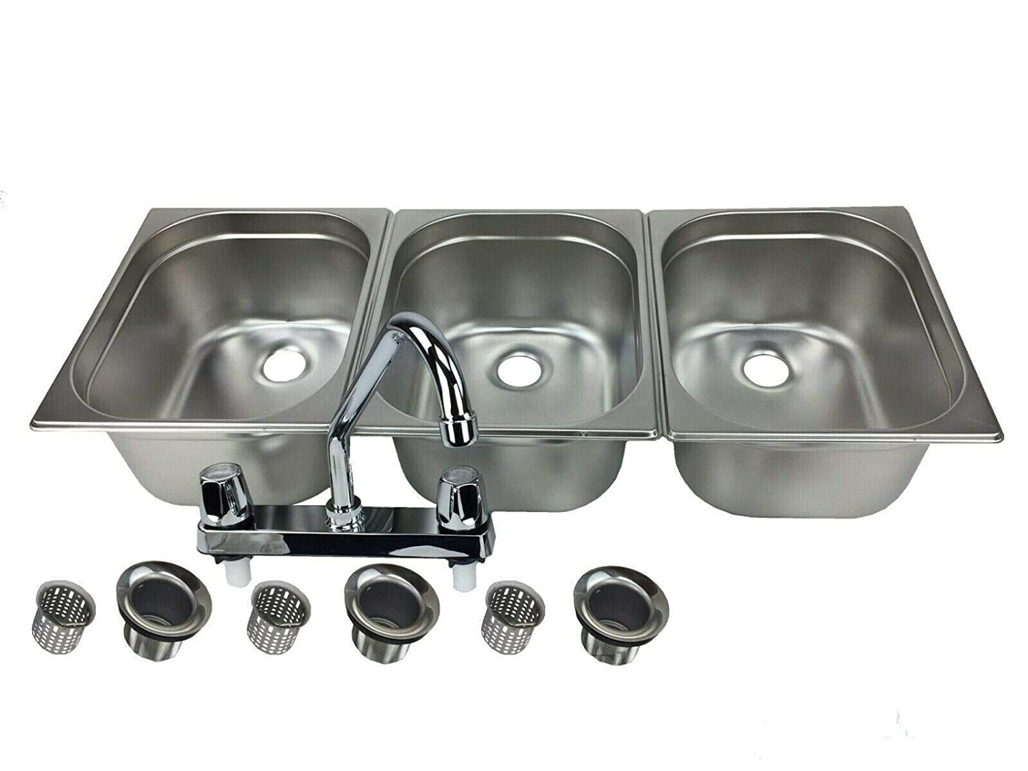 Concession Sink 3 Large Compartment Stand Food Truck Trailer : Amazon ...